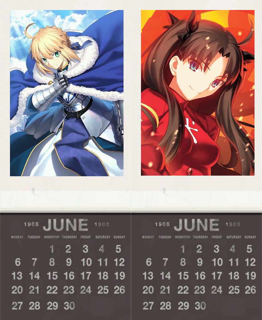 Saber and Rin Calendars (Fate/stay night) Mod for Team Fortress 2 | TF2 ...
