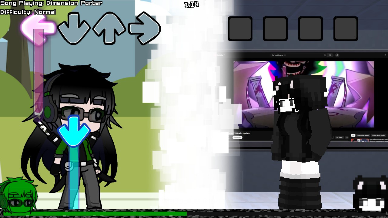 FNF Gacha Life Vs Minecraft {Oneshot Mod} Mod for Friday Night Funkin ...