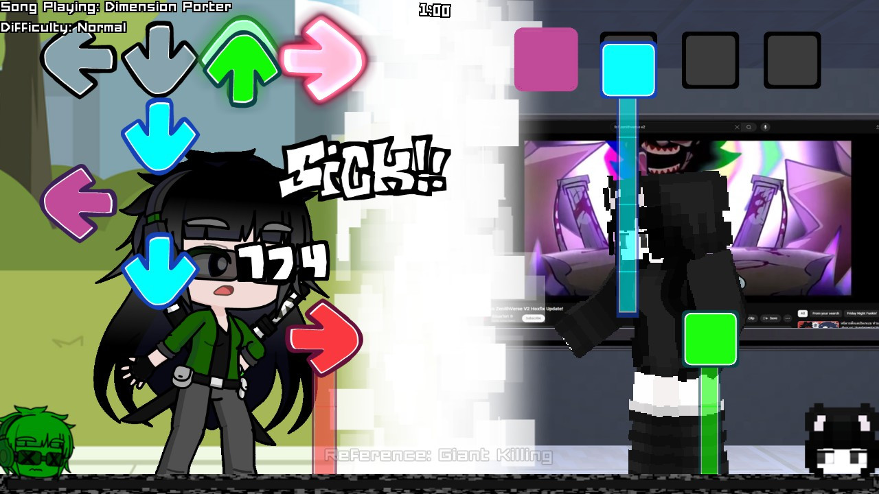 FNF Gacha Life Vs Minecraft {Oneshot Mod} Mod for Friday Night Funkin ...