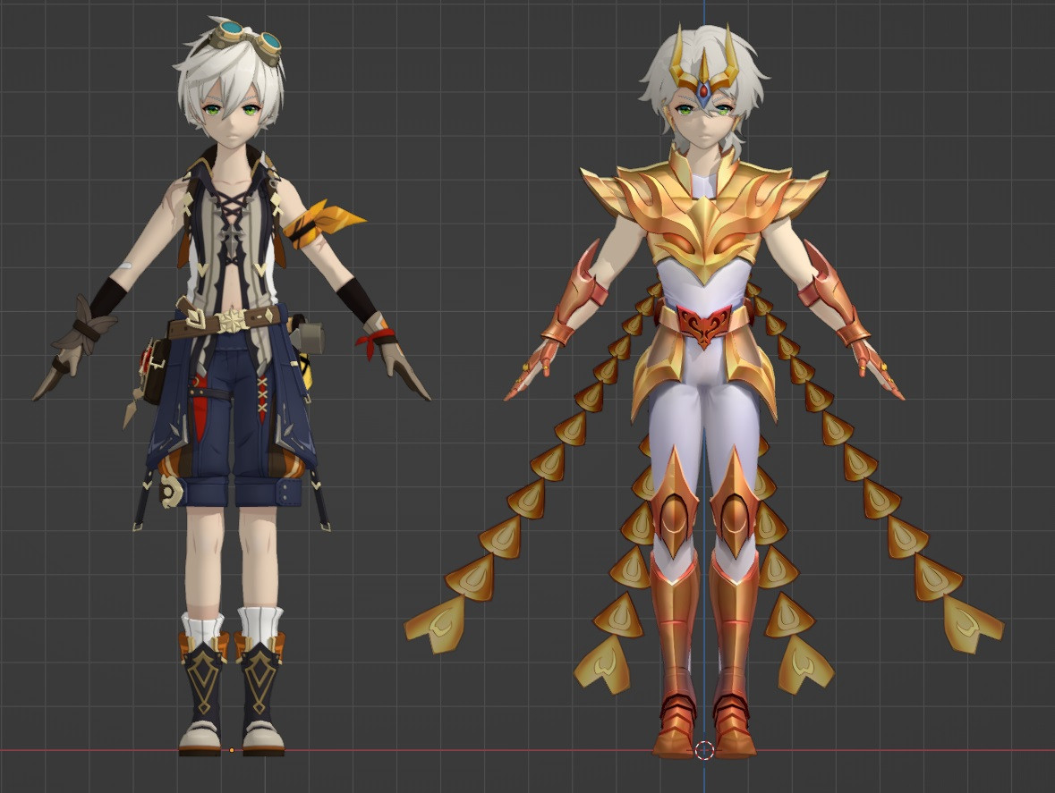 Golden Phoenix Cloth Bennett Mod for Genshin Impact | GI Mods