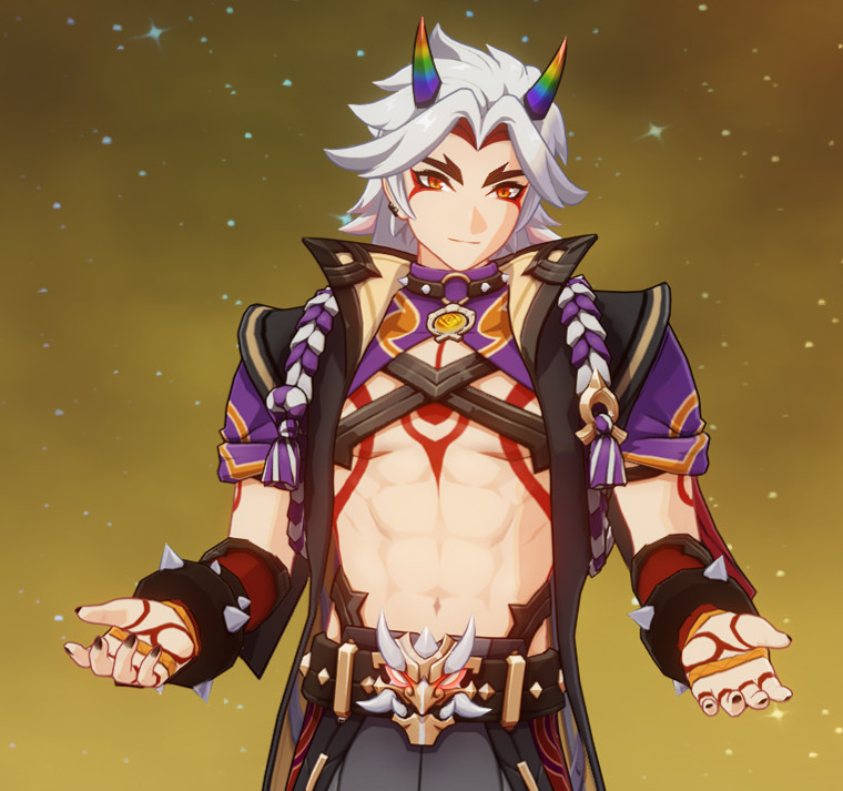 Rainbow Horns for Itto Mod for Genshin Impact | GI Mods