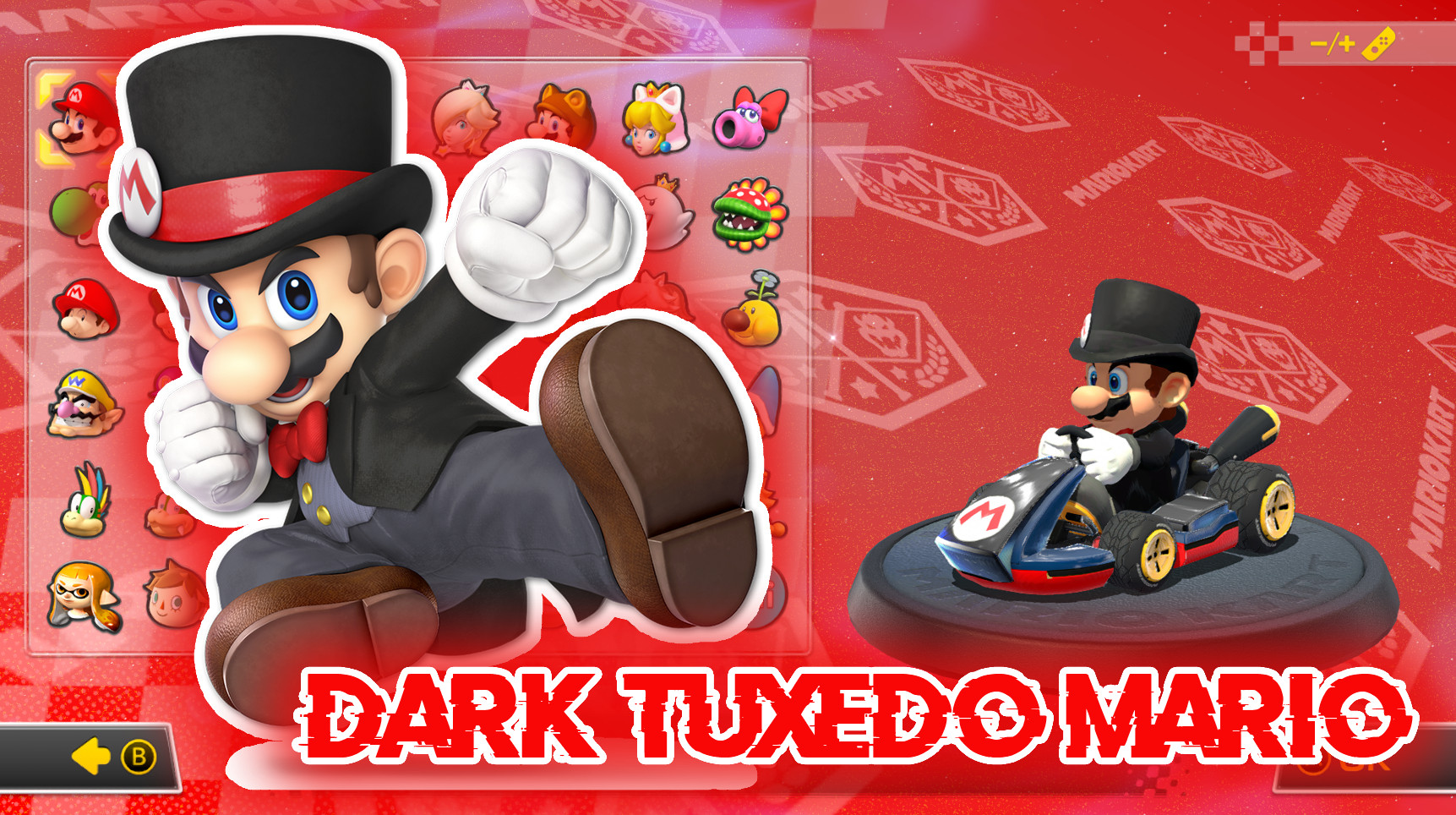 Dark Tuxedo Mario Mod for Mario Kart 8 Deluxe | MK8D Mods