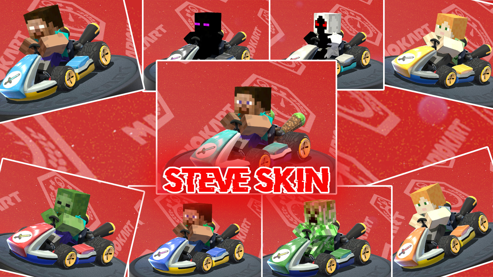 Steve For Mario kart 8 deluxe Mod for Mario Kart 8 Deluxe | MK8D Mods