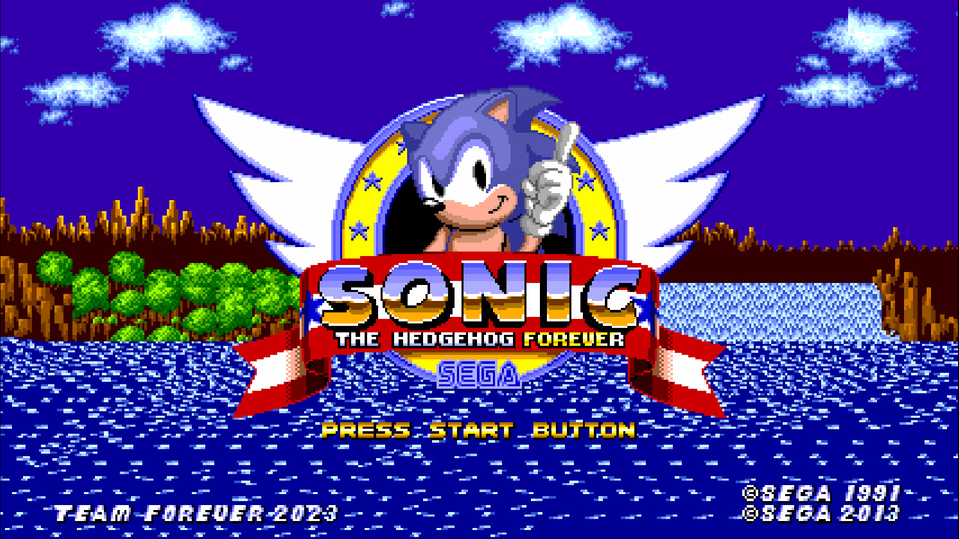 Ohshima-Like Title Screen Sprites Mod for Sonic the Hedgehog Forever ...