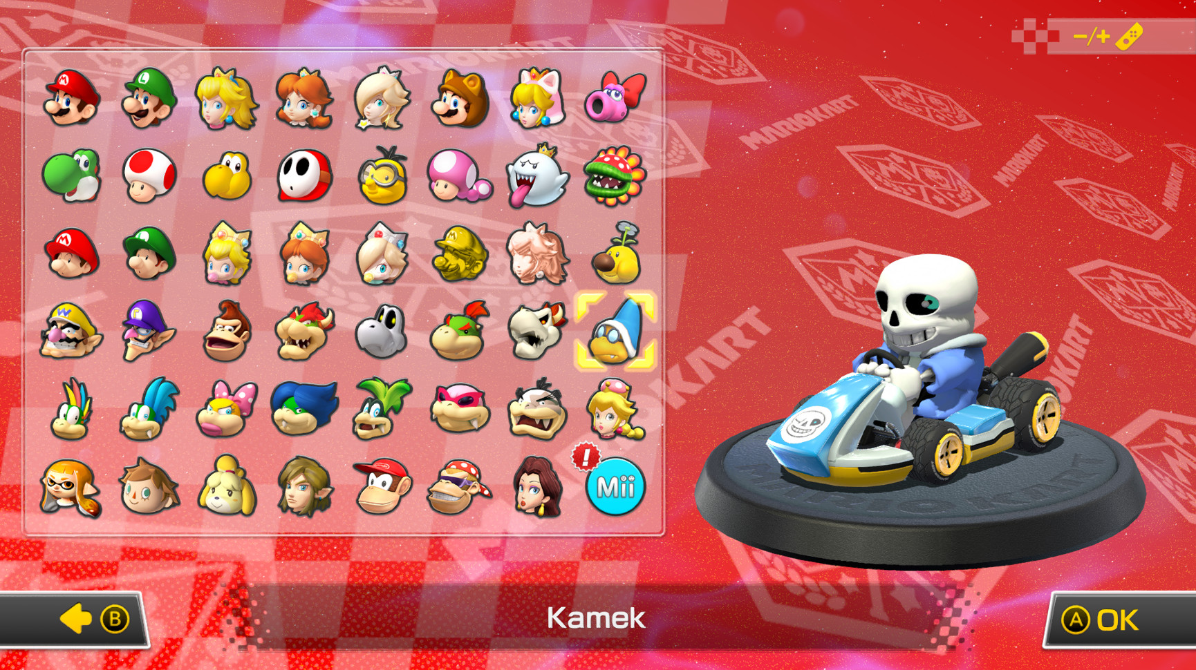 Sans Mod for Mario Kart 8 Deluxe | MK8D Mods