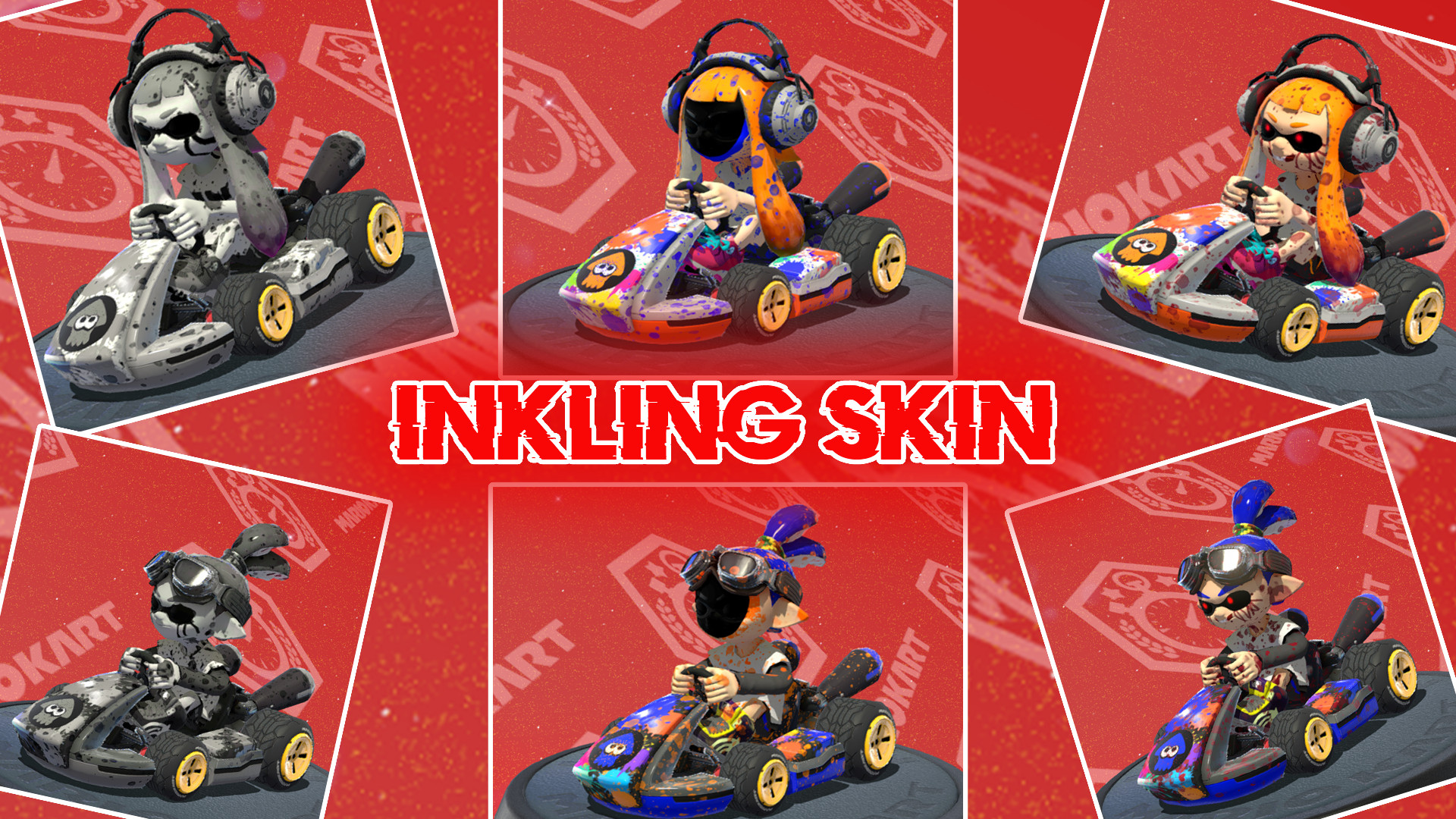 Creepy splatoon pack Mod for Mario Kart 8 Deluxe | MK8D Mods