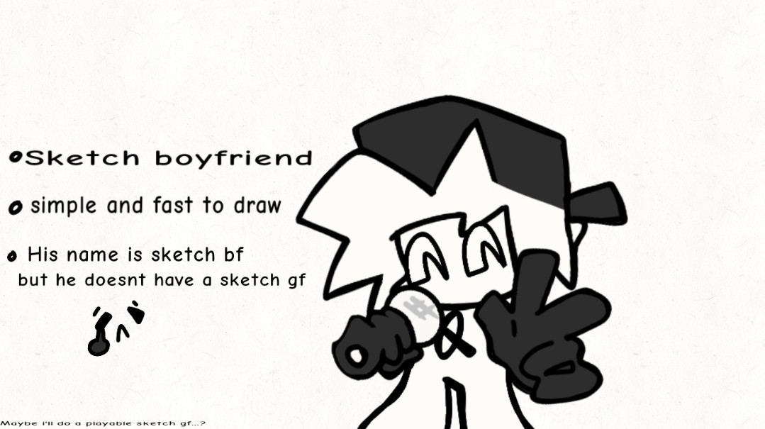 Sketch Boyfriend Mod for Friday Night Funkin' | FNF Mods