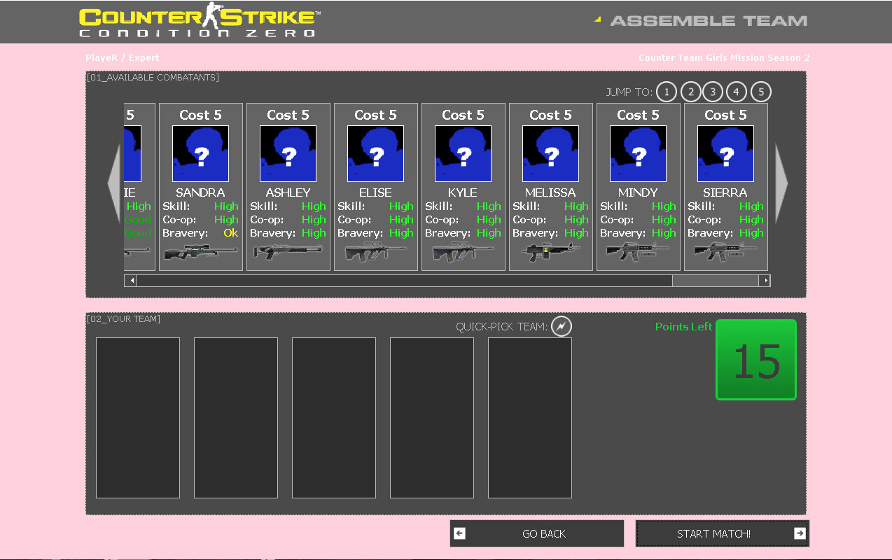 Team Girls Mission Season 2 Mod for Counter-Strike: Condition Zero | CS ...