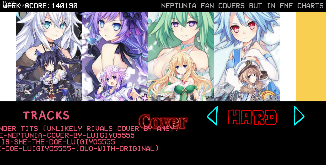 Hyperdimension Neptunia-The 4 Felons V1.6 Mod for Friday Night Funkin ...