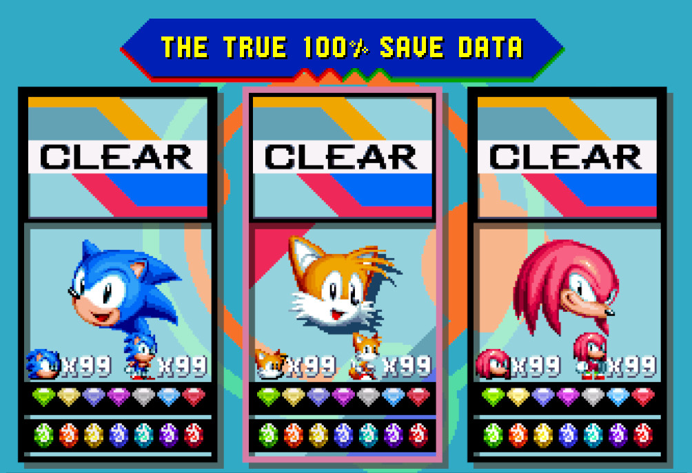 The True 100% Save Data Mod for Sonic Mania | SM Mods