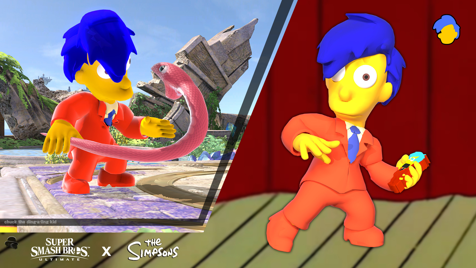 My Ding-a-Ling kid/Chuck Berger [The Simpsons] Mod for Super Smash Bros ...