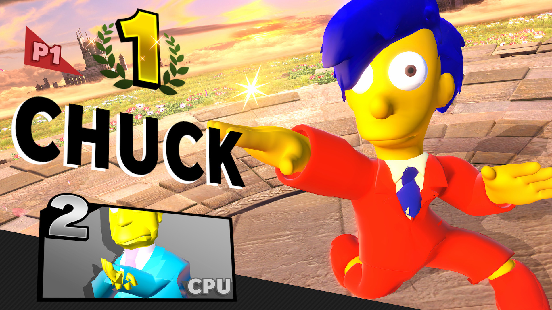 My Ding-a-Ling kid/Chuck Berger [The Simpsons] Mod for Super Smash Bros ...