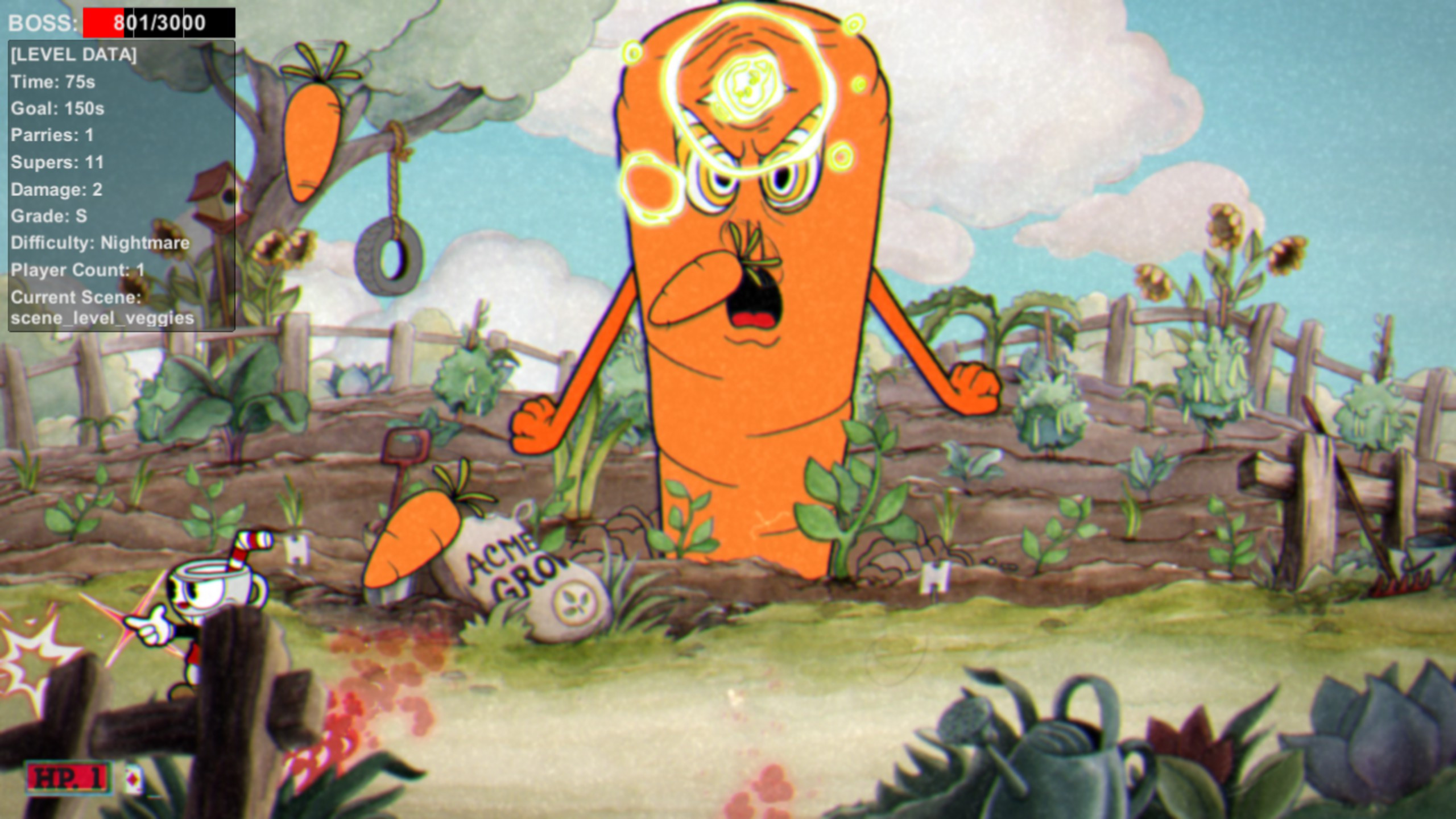 Nightmare Difficulty Mod for Cuphead | Cuphead Mods