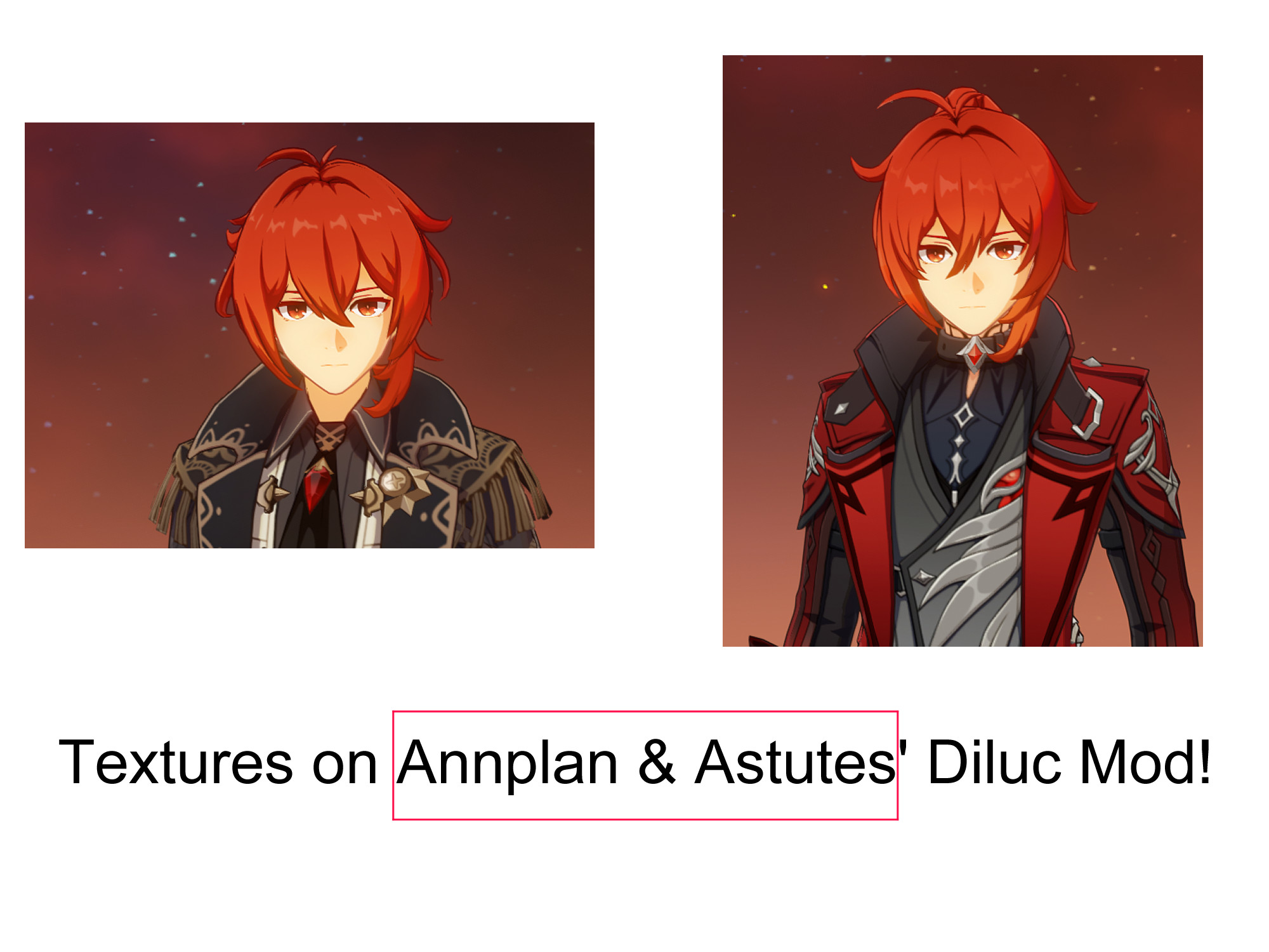 Diluc Makeover Mod for Genshin Impact | GI Mods