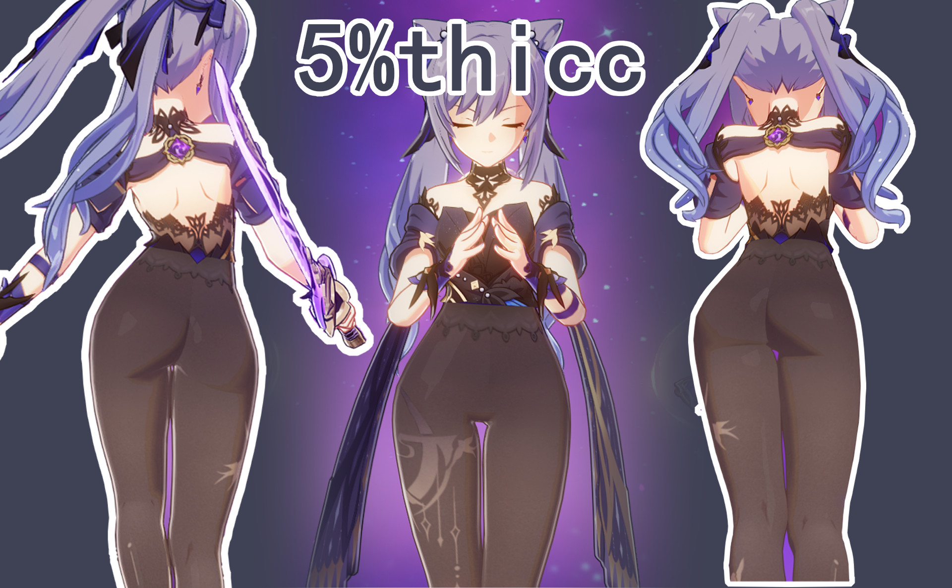 Keqing Opulent Splendor No dress 5%thicc Mod for Genshin Impact | GI Mods