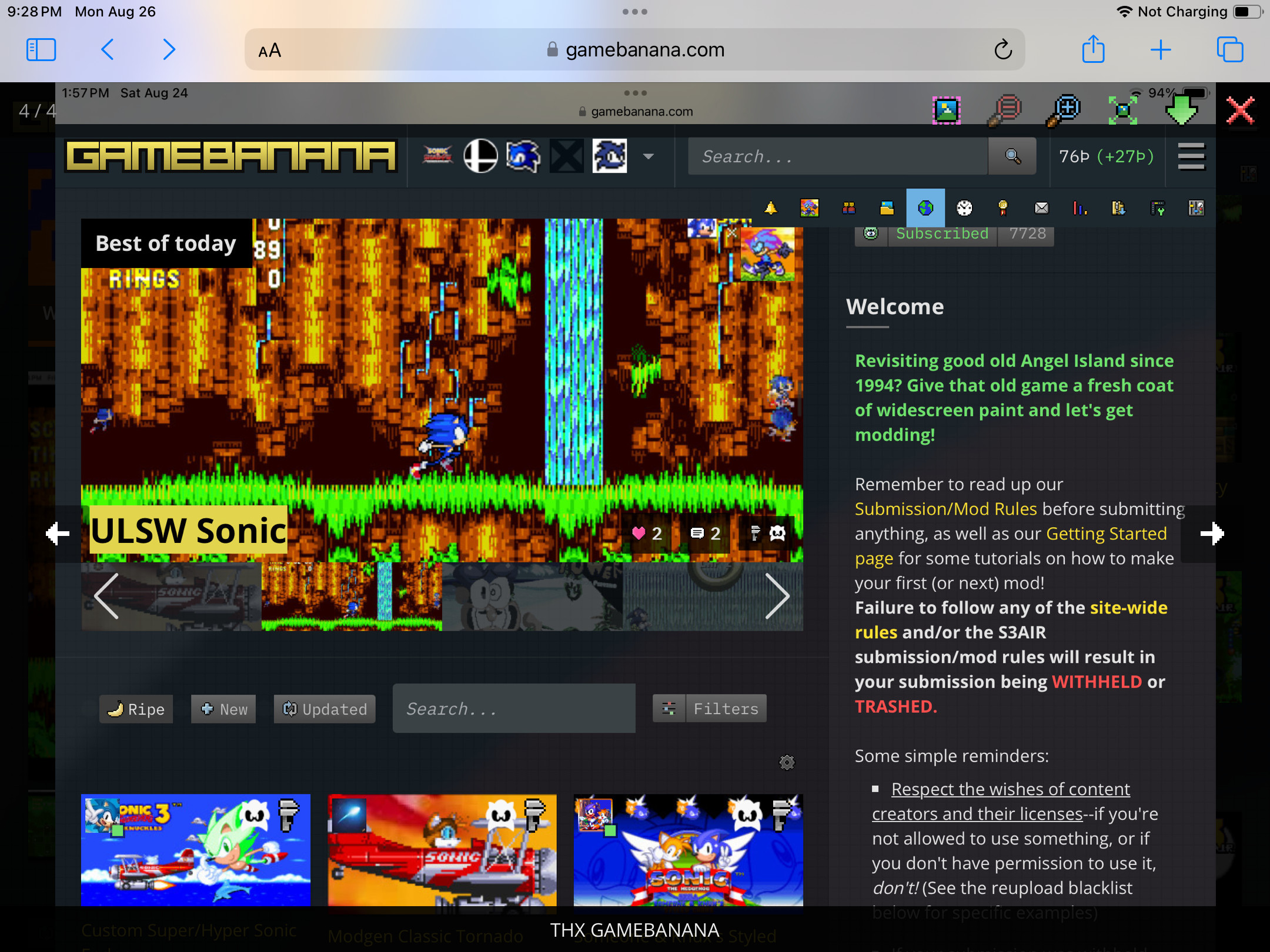 ULSW Sonic Mod for Sonic 3 A.I.R. | S3AIR Mods