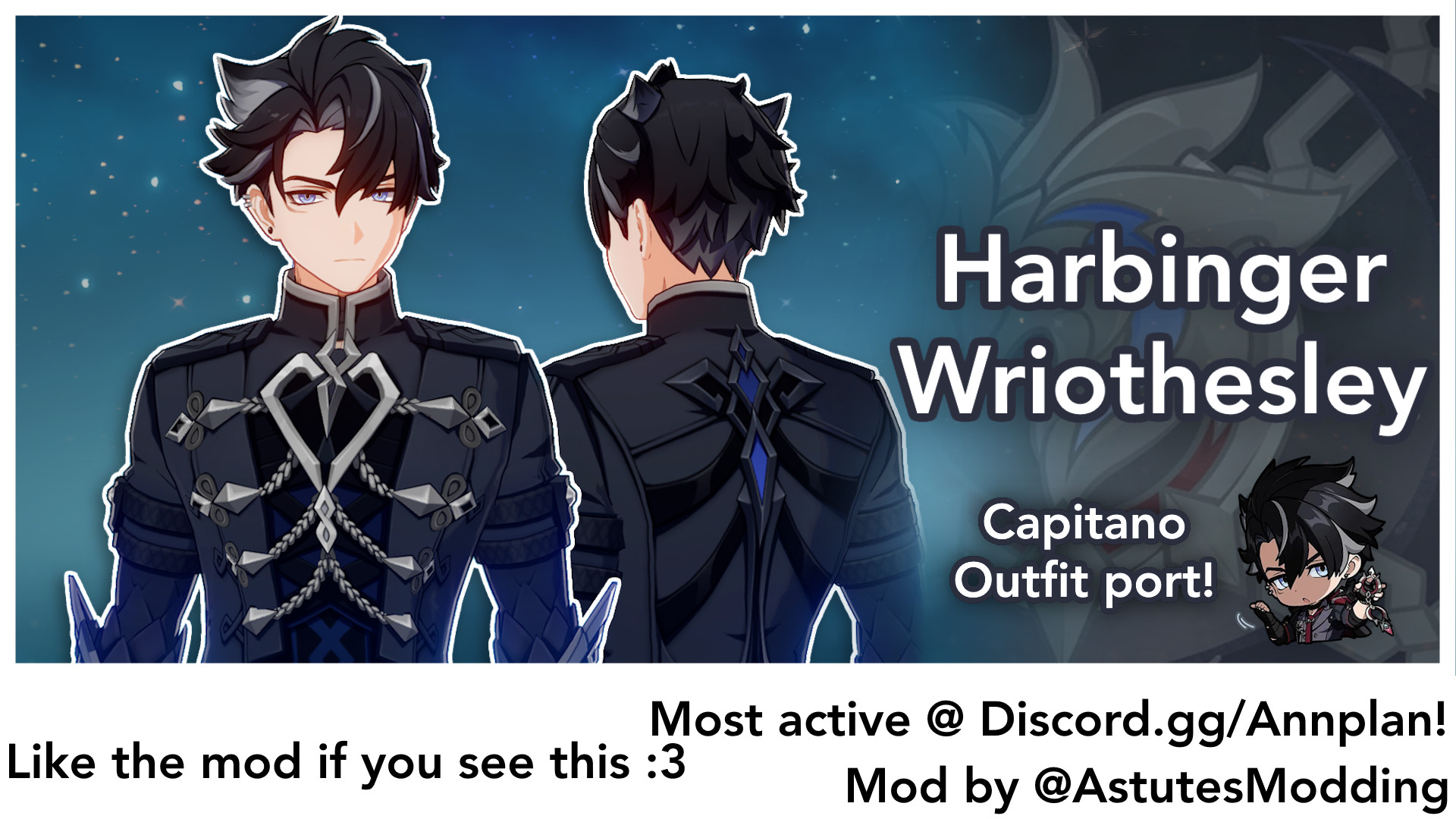 Harbinger Wriothesley Mod for Genshin Impact | GI Mods