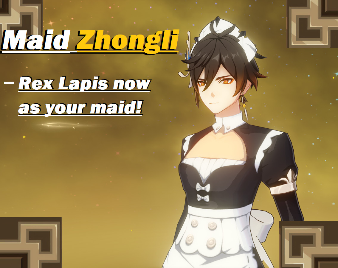 Maid Zhongli [Orfix update] Mod for Genshin Impact | GI Mods