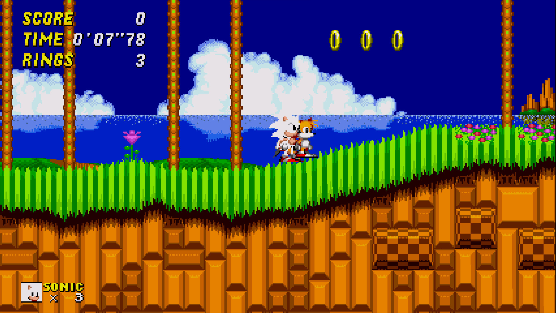 White sonic in Sonic 2 Absolute Mod for Sonic The Hedgehog 2 Absolute ...