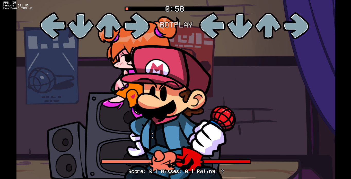 Playable D-Side Mario Bros. (FanMade) + FLA Mod for Friday Night Funkin ...