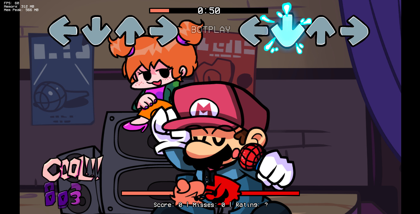 Playable D-Side Mario Bros. (FanMade) + FLA Mod for Friday Night Funkin ...