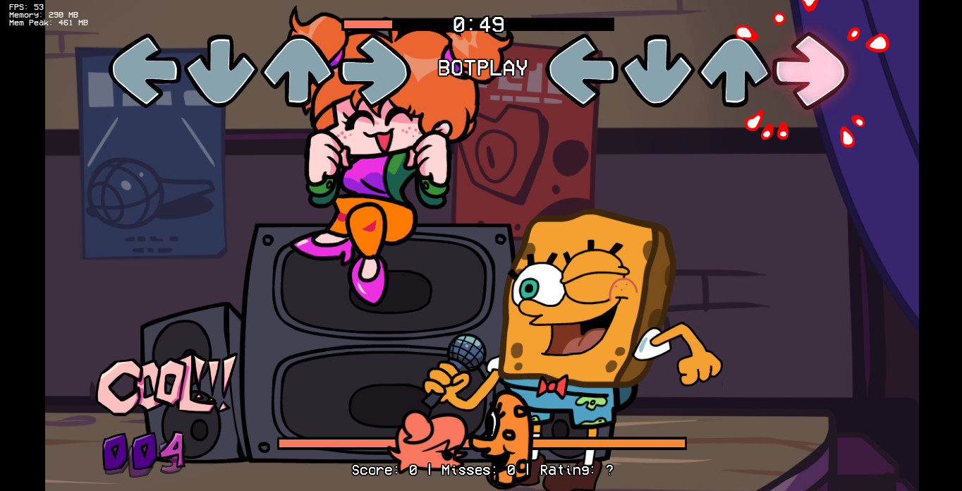 Playable D-Side SpongeBob (FanMade) + FLA Mod for Friday Night Funkin ...