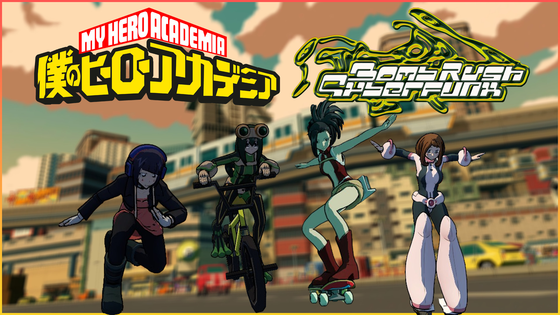 MHA - 1-A Girls (with alts) Mod for Bomb Rush Cyberfunk | BRC Mods
