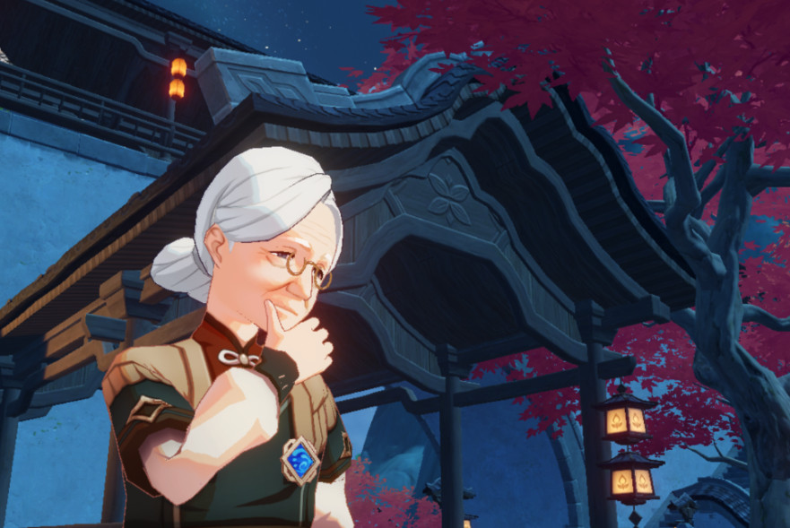 Madamme ping NPC over Xinqiu Mod for Genshin Impact | GI Mods
