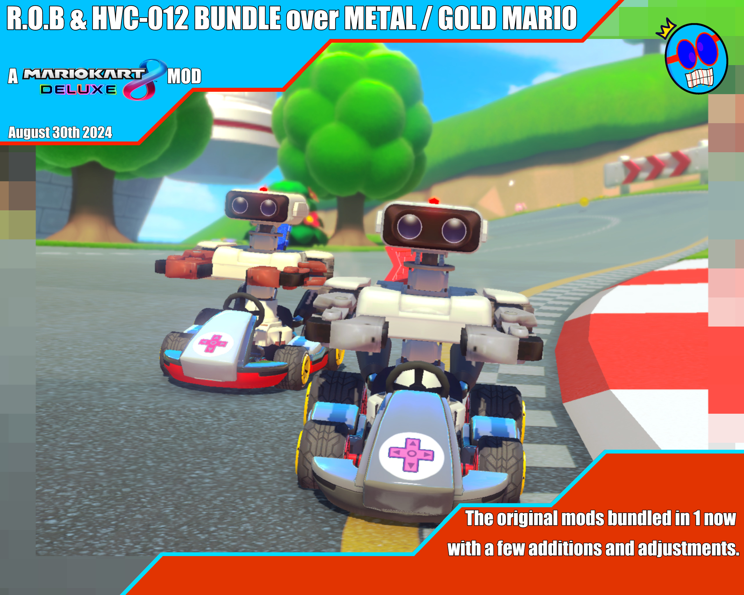 R.O.B & HVC-012 BUNDLE over METAL & GOLD MARIO Mod for Mario Kart 8 ...