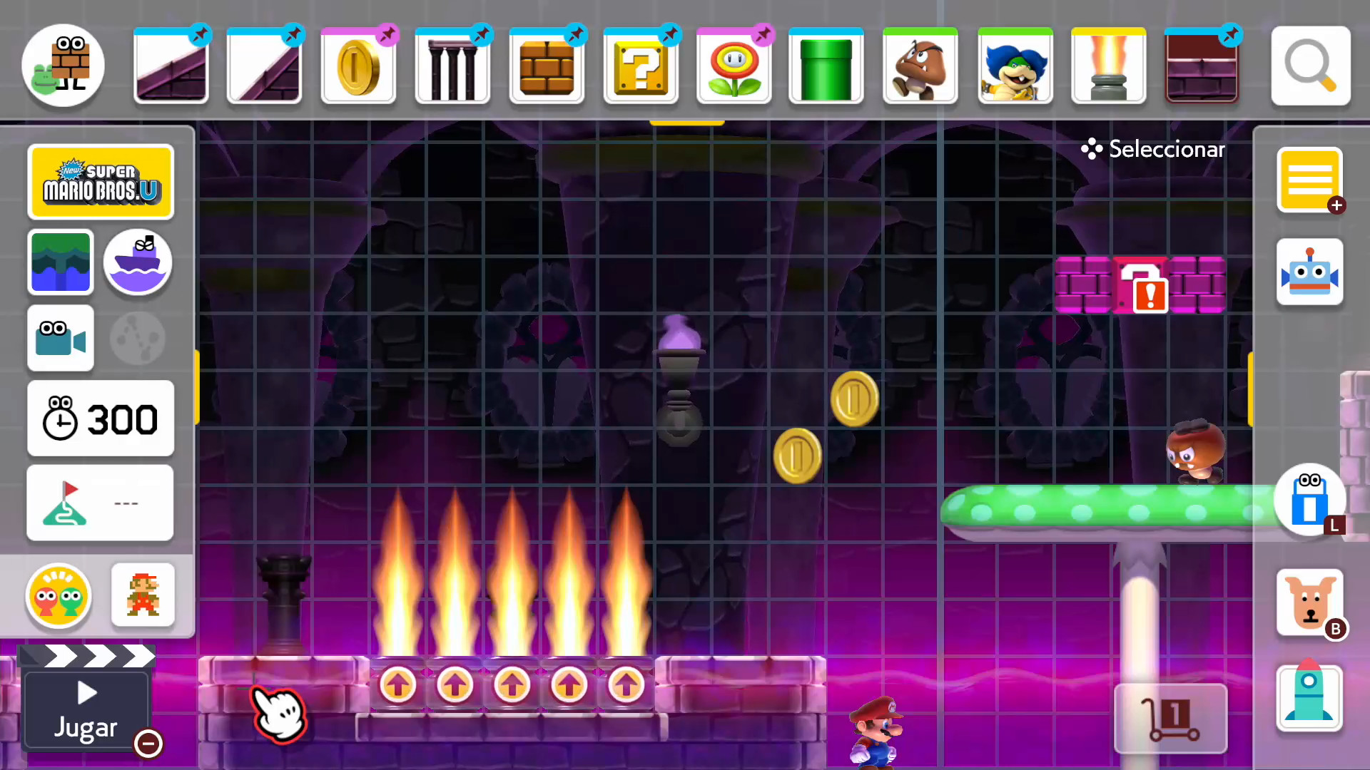 NSMBU Water + Poison Castle Mod for Super Mario Maker 2 | SMM2 Mods