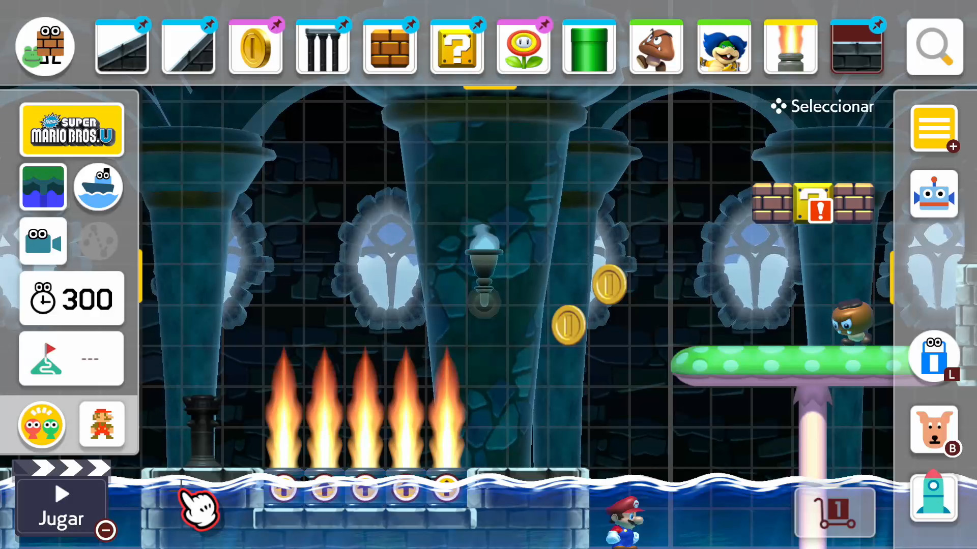 NSMBU Water + Poison Castle Mod for Super Mario Maker 2 | SMM2 Mods