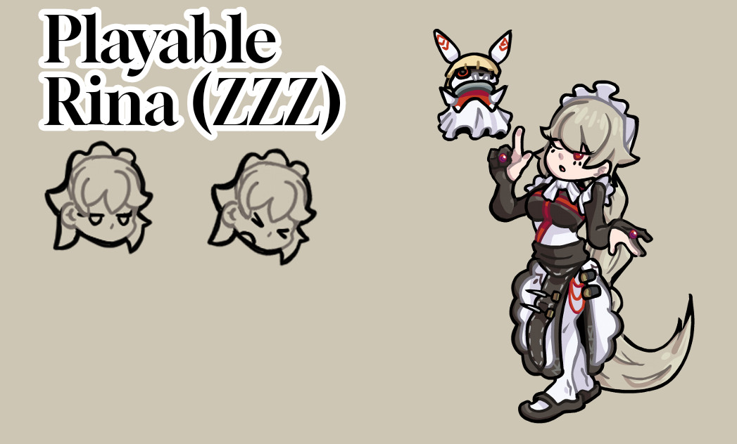 Playable Rina (ZZZ) Mod for Friday Night Funkin' | FNF Mods