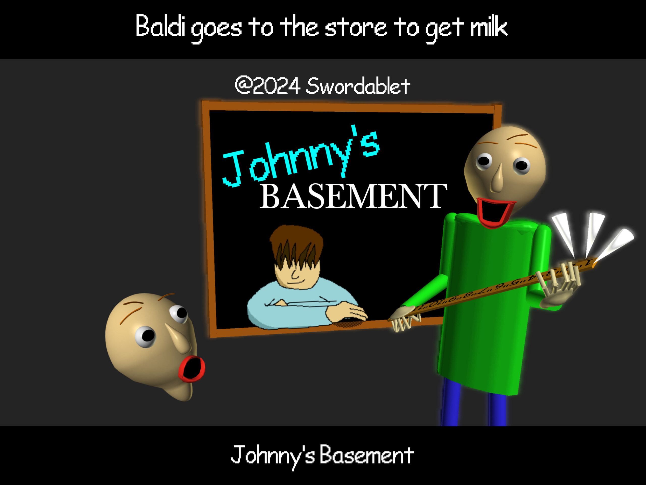 Johnny's Basement Mod for Baldi's Basics | Baldi Mods