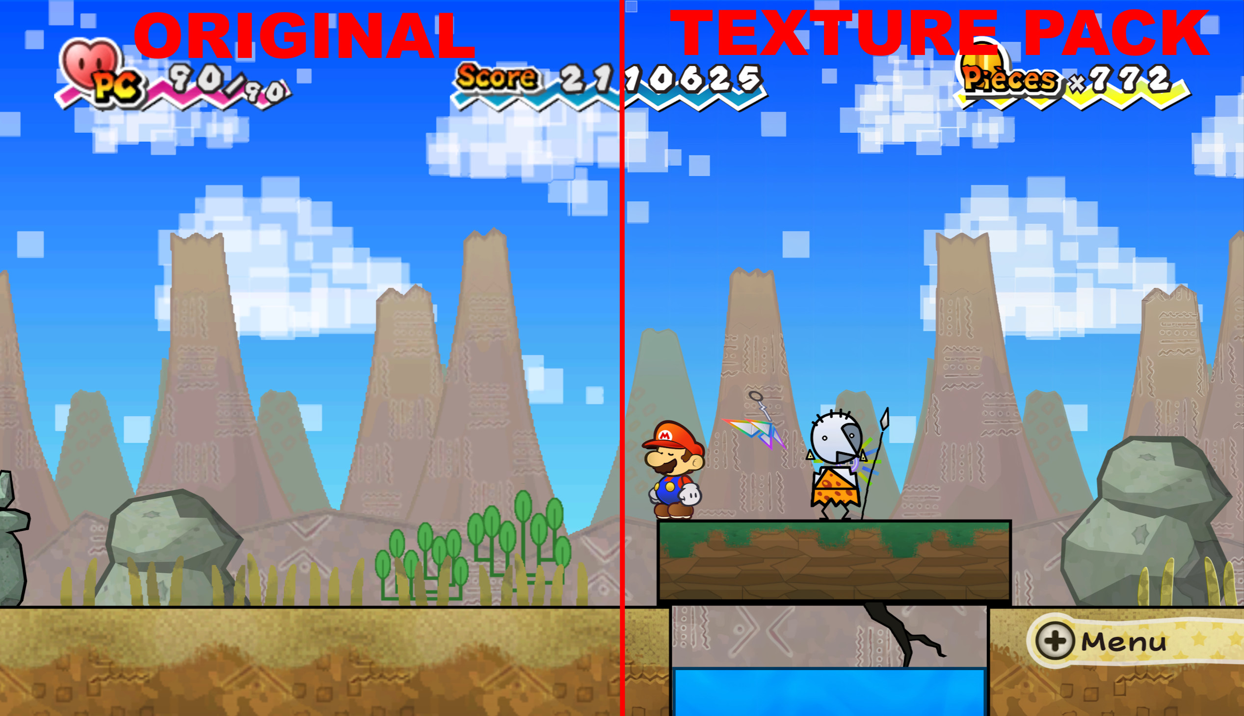 Super Paper Mario - HD Textures Mod for Super Paper Mario | SPM Mods
