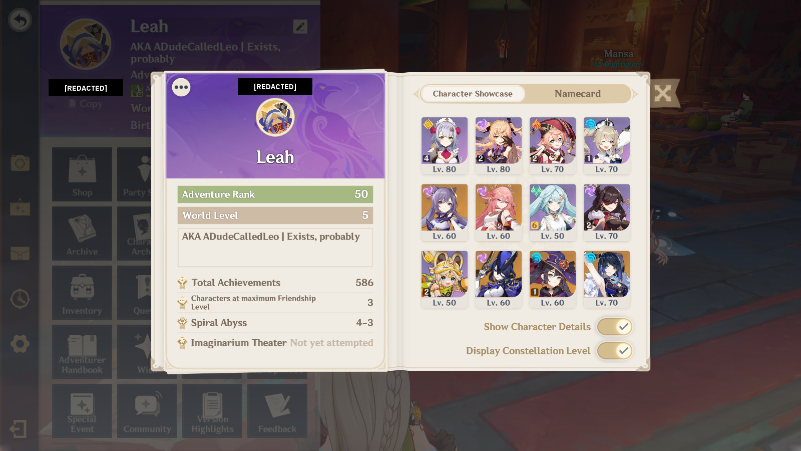 Redact UID Mod for Genshin Impact | GI Mods