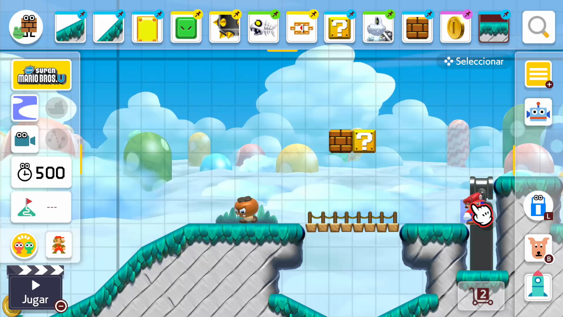 NSMBU Hills Clouds Background Mod for Super Mario Maker 2 | SMM2 Mods
