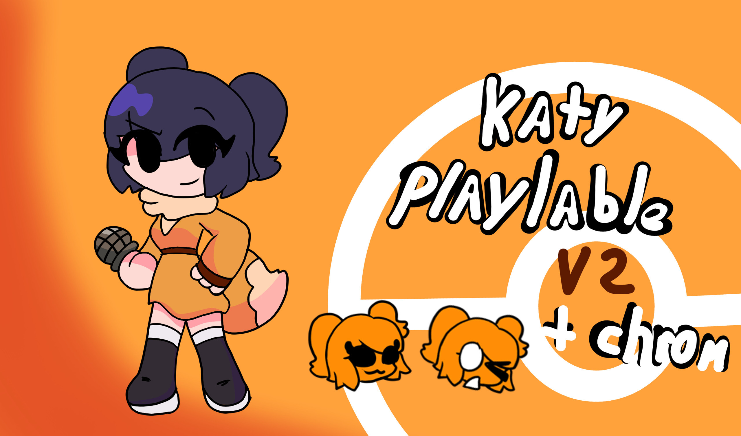 KATY vee playlable V2(eevee fnf) Mod for Friday Night Funkin' | FNF Mods