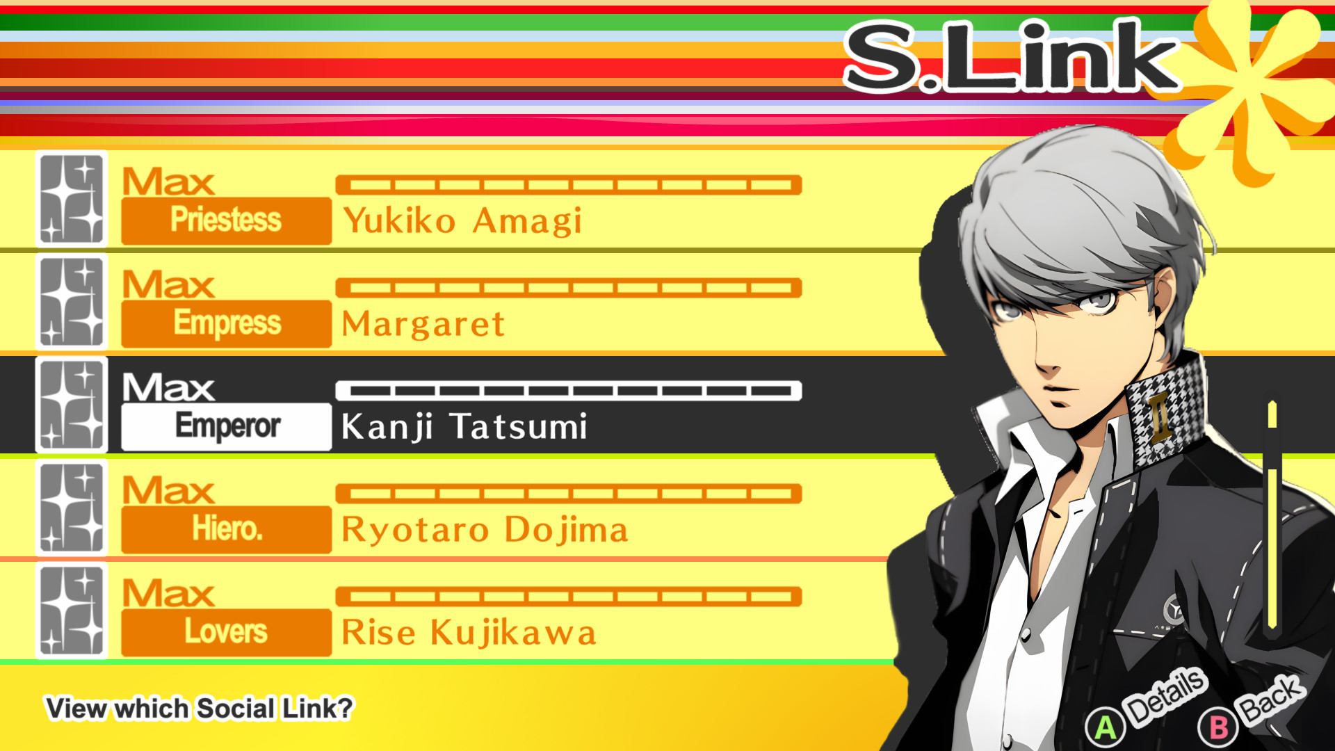 P4D Portrait for Narukami Stat/SL Mod for Persona 4 Golden PC (64 Bit) | P4G64 Mods