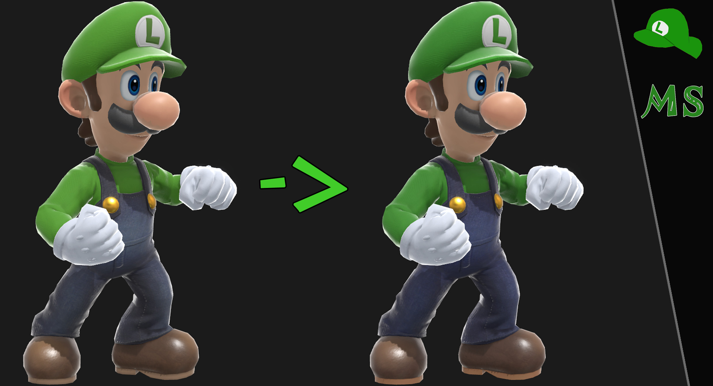 Luigi Texture Fix Mod for Super Smash Bros. Ultimate | SSBU Mods