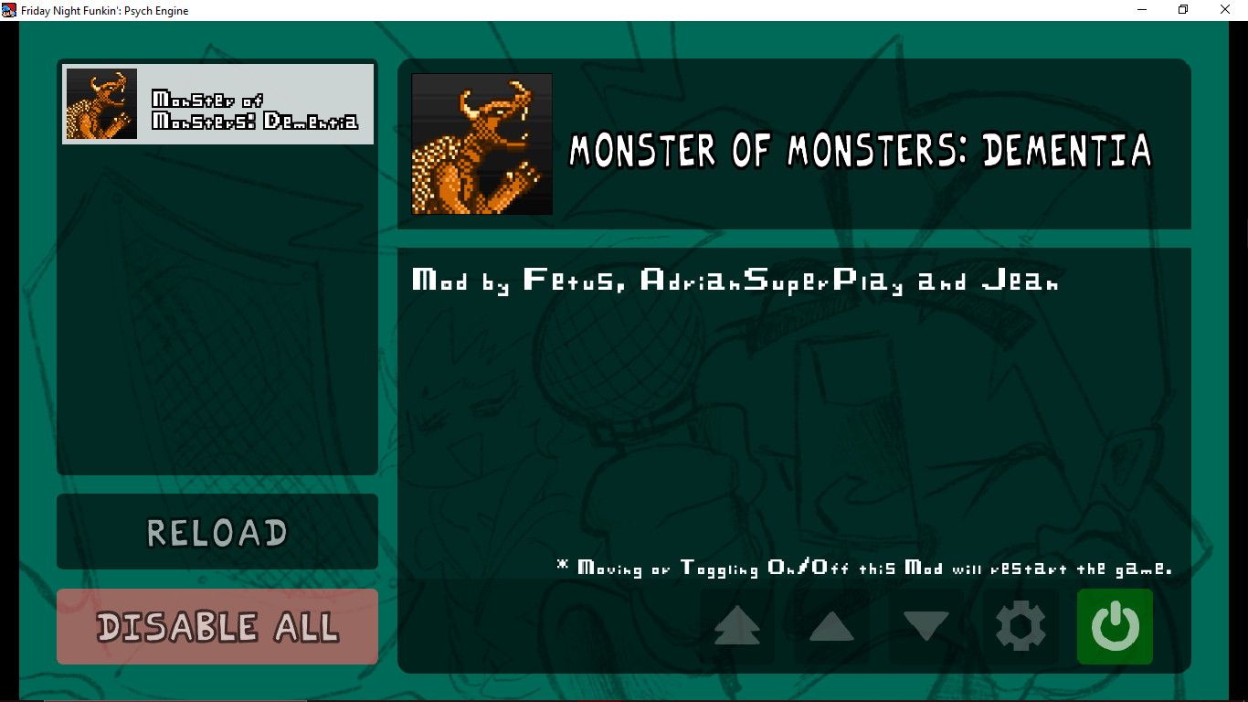 Monster of Monsters: Dementia Mod for Friday Night Funkin' | FNF Mods
