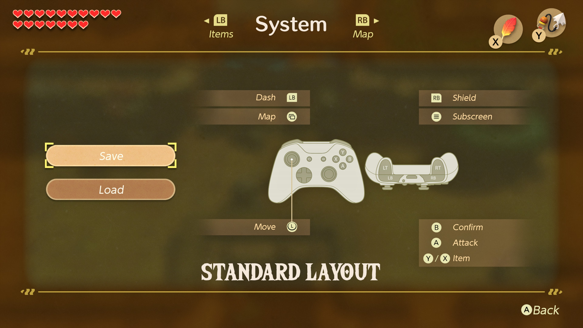 XBOX UI Mod for The Legend of Zelda: Link's Awakening (Switch) | TLoZ ...