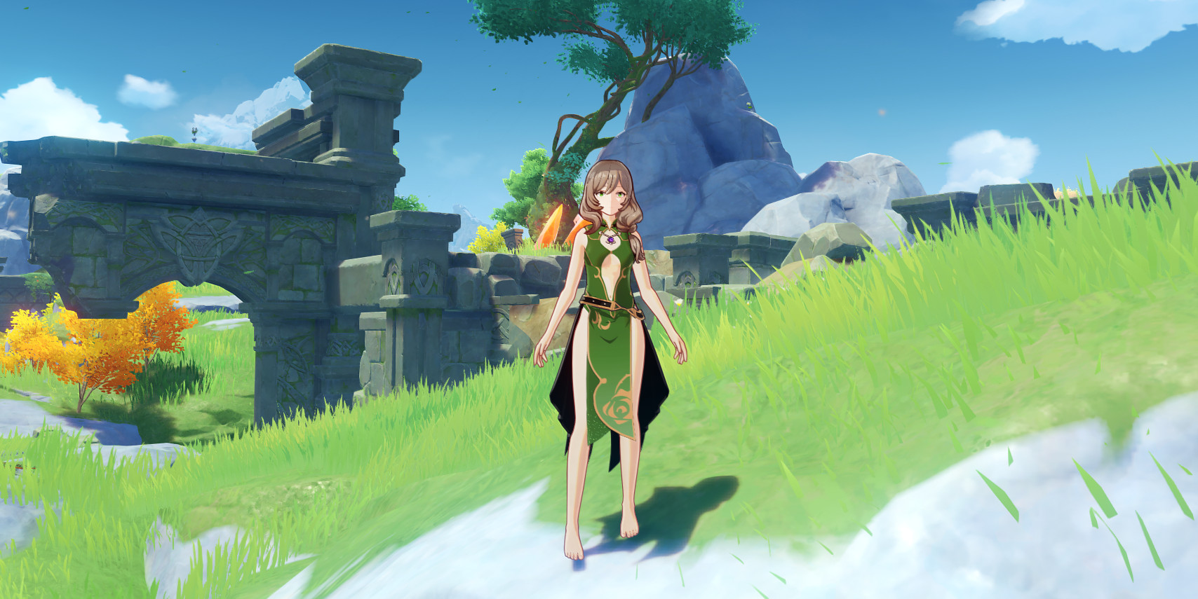 Lisa - light dress, barefoot Mod for Genshin Impact | GI Mods