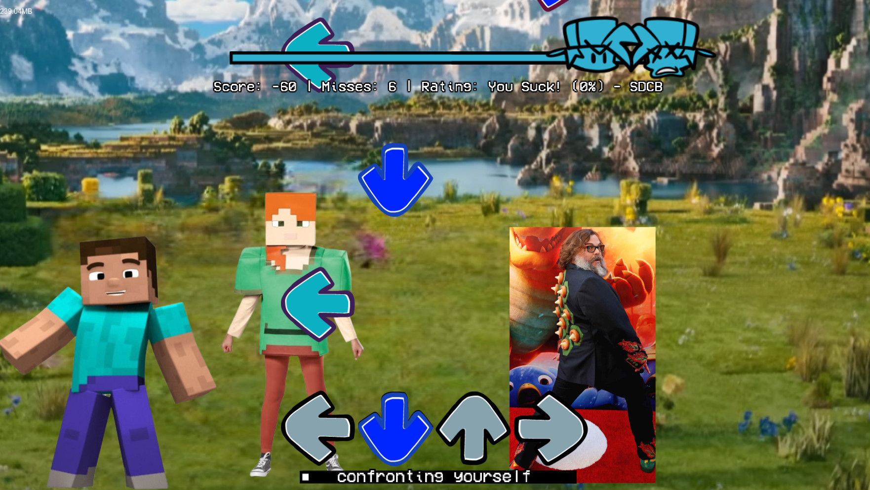 FNF A Minecraft Movie / Confronting yourself cover Mod for Friday Night ...