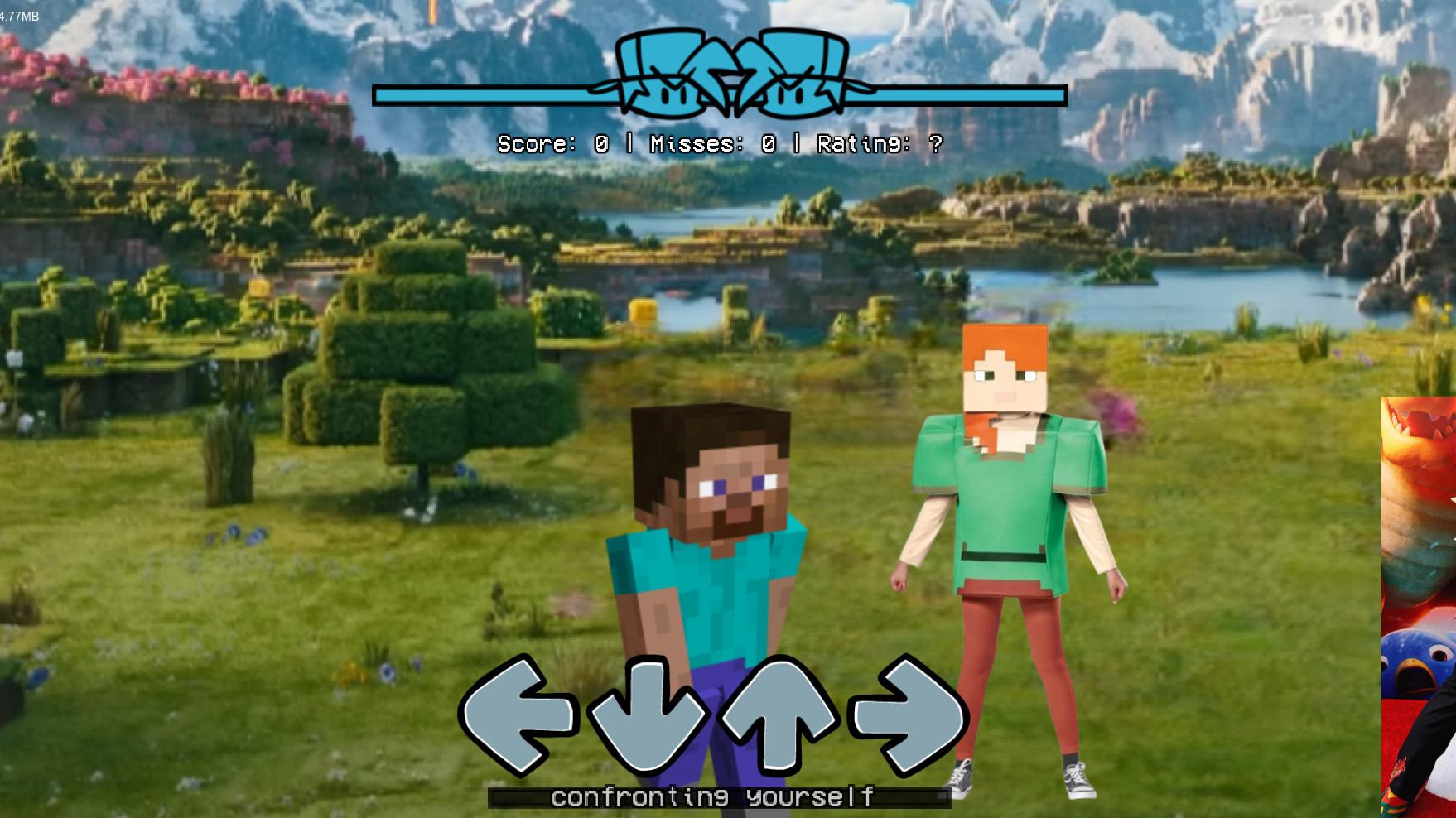 FNF A Minecraft Movie / Confronting yourself cover Mod for Friday Night ...