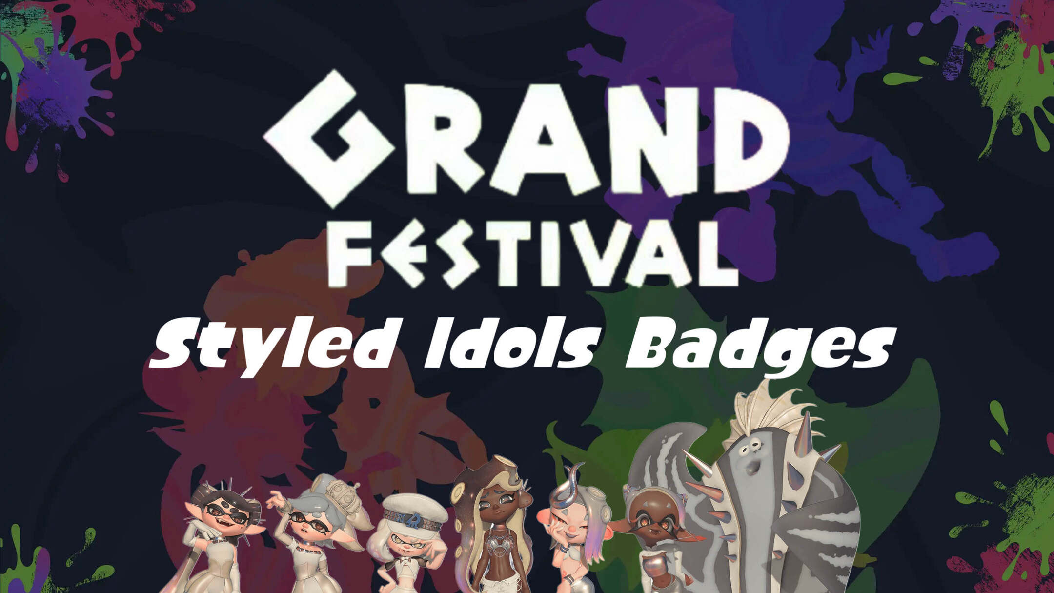 GrandFest Styled Idol Badges Mod for Splatoon 3 | Splatoon 3 Mods