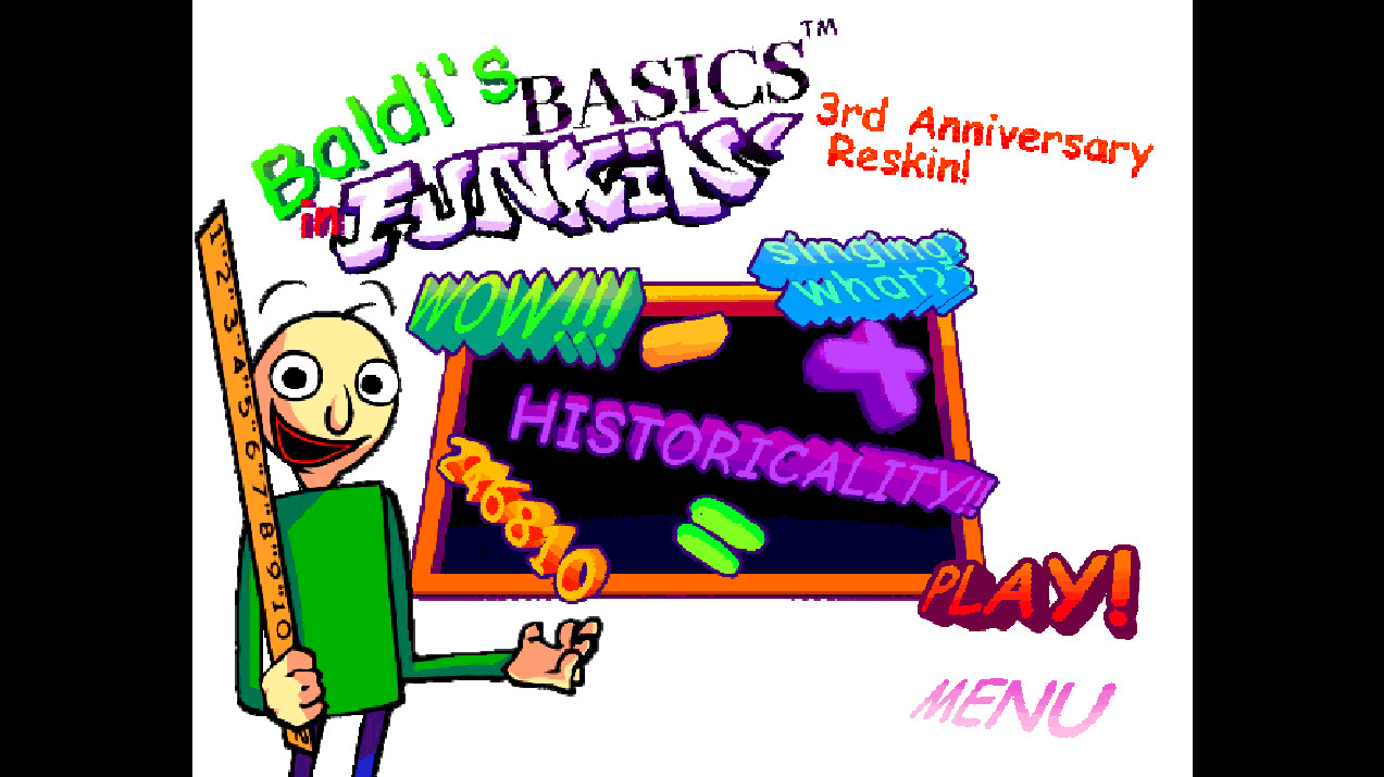 BBIF' 3rd Anniversary Reskin! [HOTFIX] Mod for Baldi's Basics | Baldi Mods