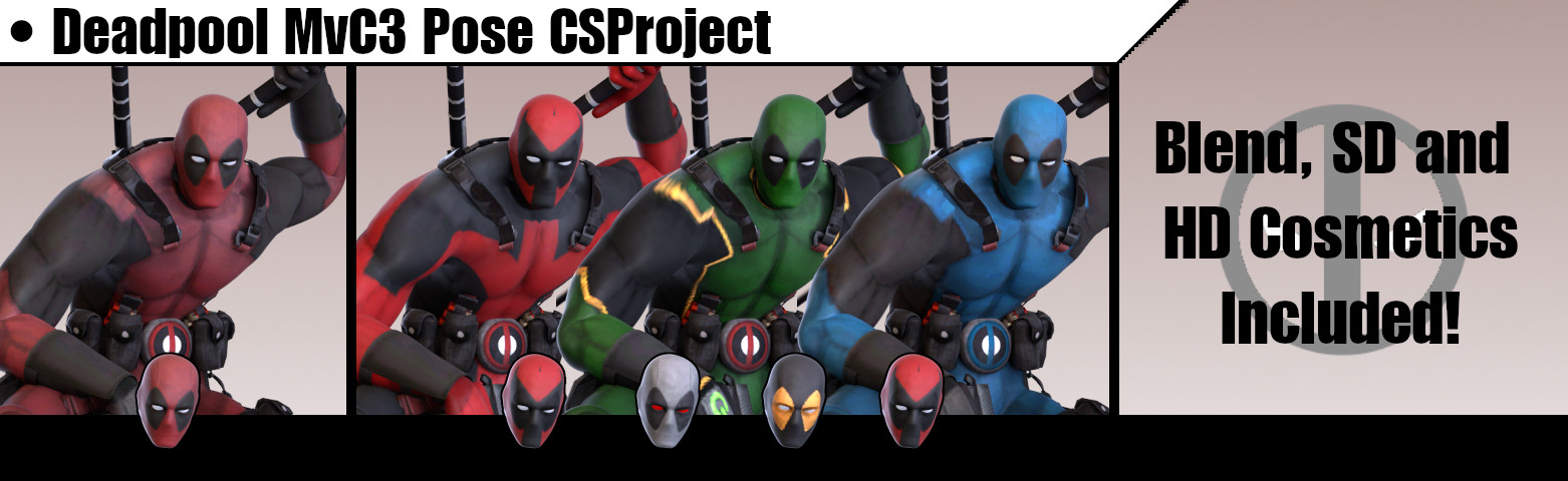 Deadpool MvC3 Pose CSProject Mod for Super Smash Bros. Brawl | Brawl Mods