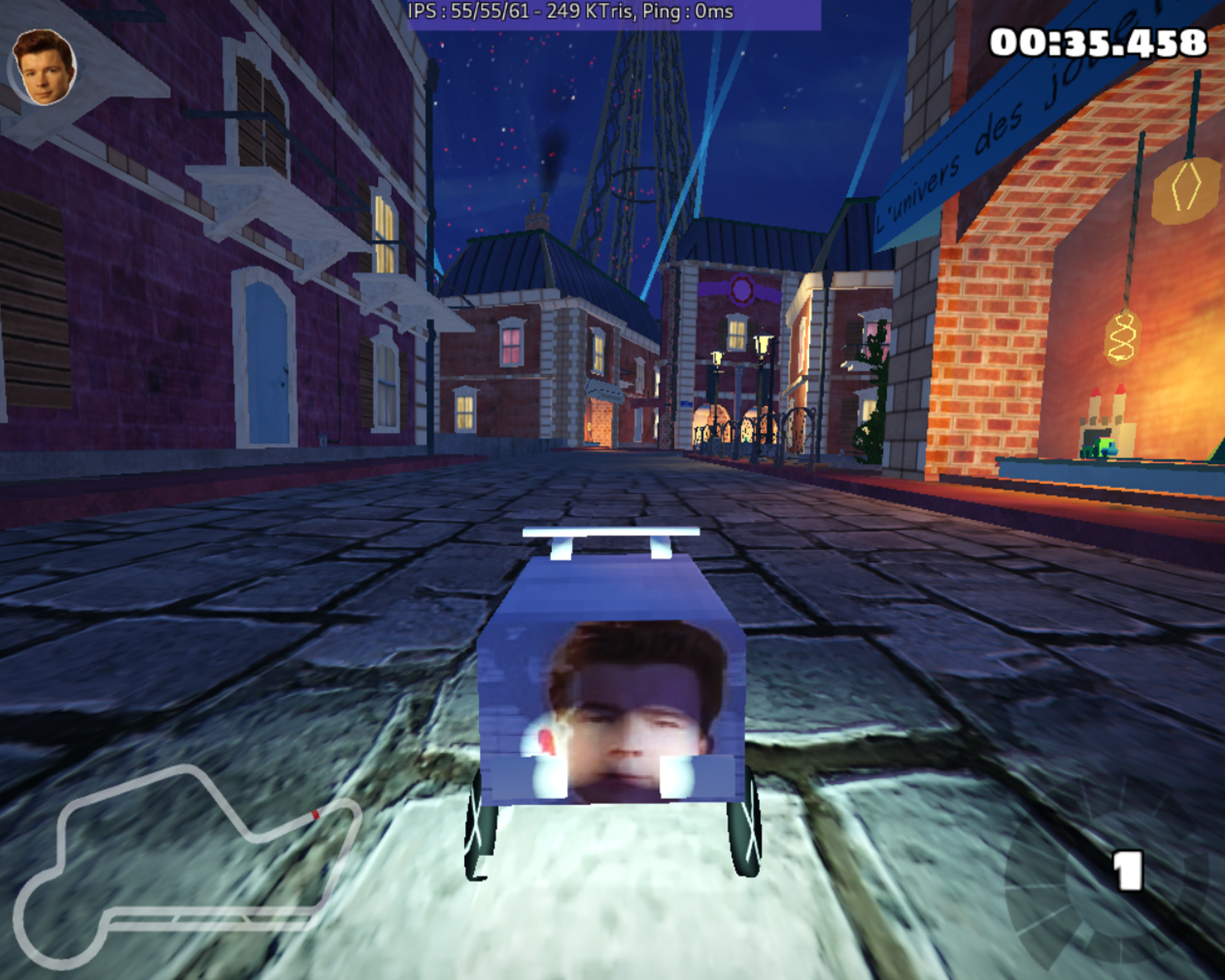 You're Rick Roll! (Mizdrackle Texture Mods) Mod for SuperTuxKart | STK Mods