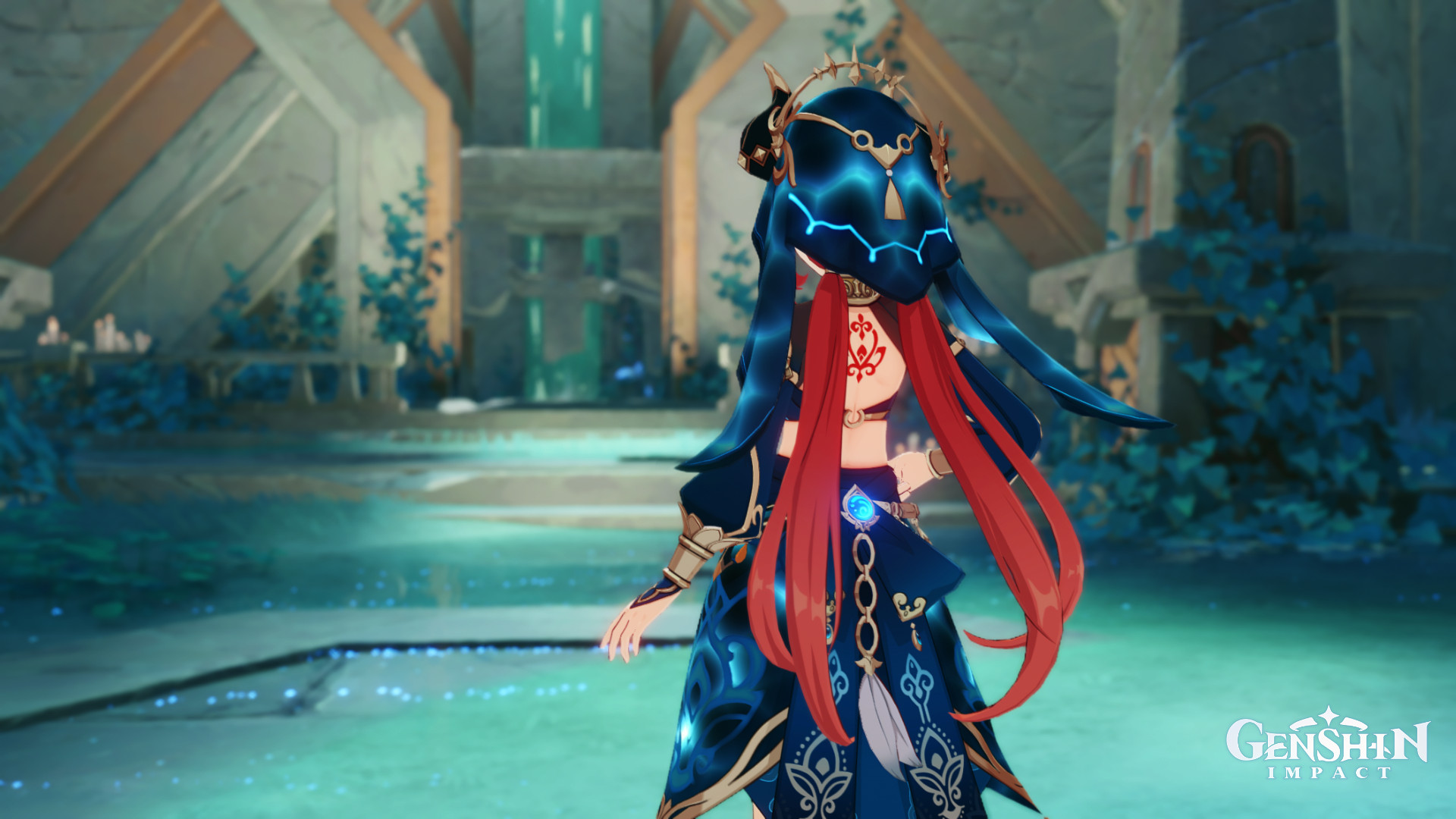 Deep Blue Nilou Remake [ft. Animated Water FX] Mod for Genshin Impact ...