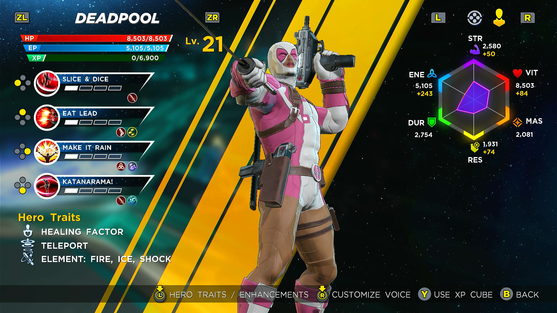 Gwenpool Cosplay Mod for Marvel: Ultimate Alliance 3 | MUA3 Mods